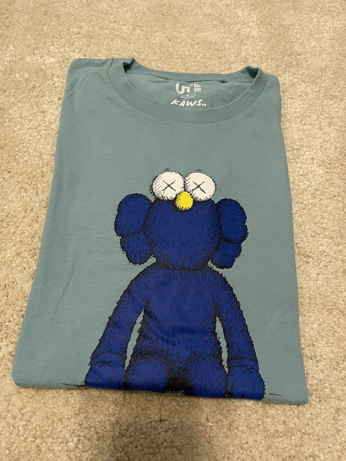 Kaws × Uniqlo Kaws x Uniqlo x Sesame Street Blue BFF Tee | Grailed