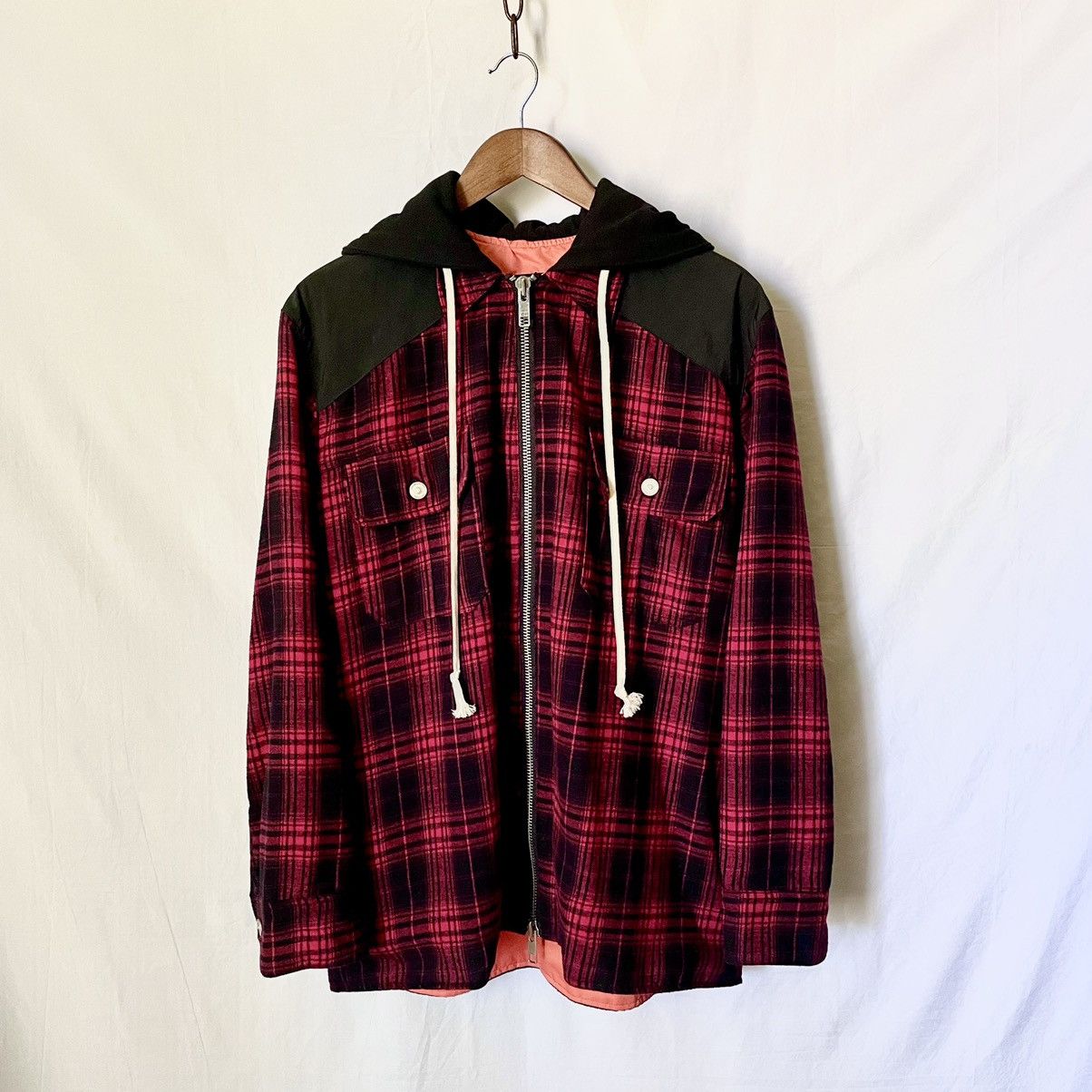 Daniel Patrick Daniel Patrick Flannel Full-Zip Hoodie Bomber Plaid Jacket | Grailed