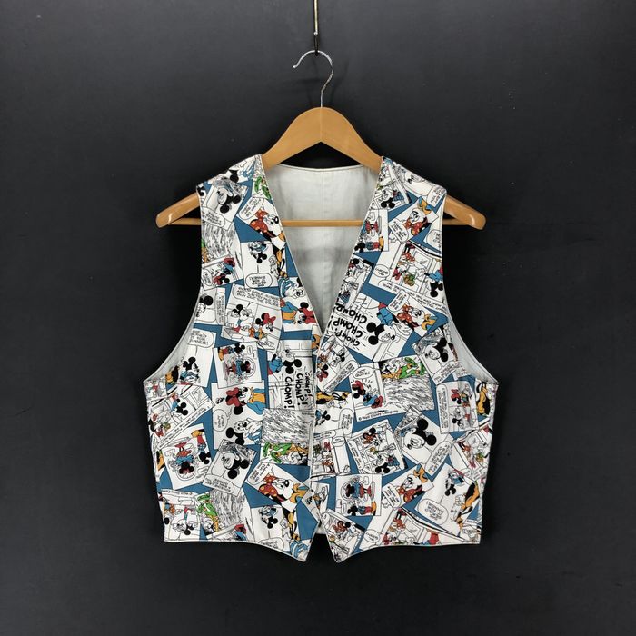 Mickey Mouse Vintage MICKEY MOUSE Reversible Vest Full Print #2096-71 ...