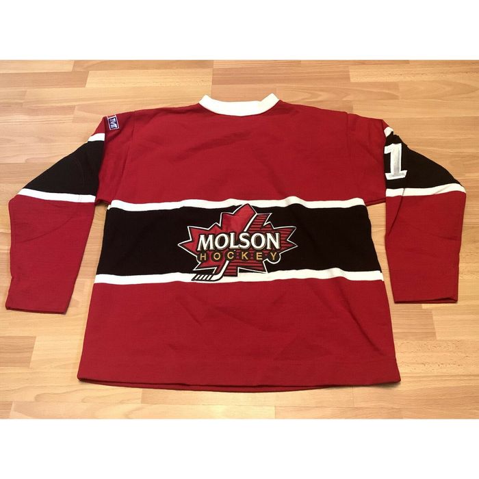Ccm Rare Vtg CCM Molson Canadian Hockey #1 Hall of Fame Red Acrylic ...