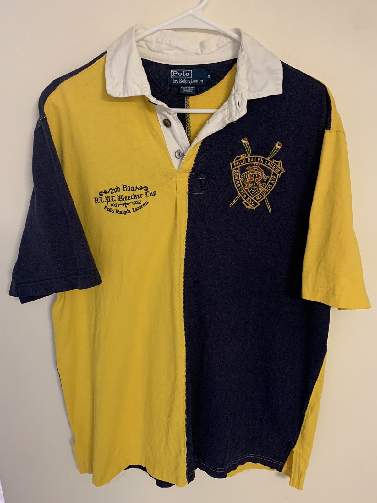 Polo Ralph Lauren Vintage Polo Ralph Lauren Navy / Yellow Rowing Crest ...