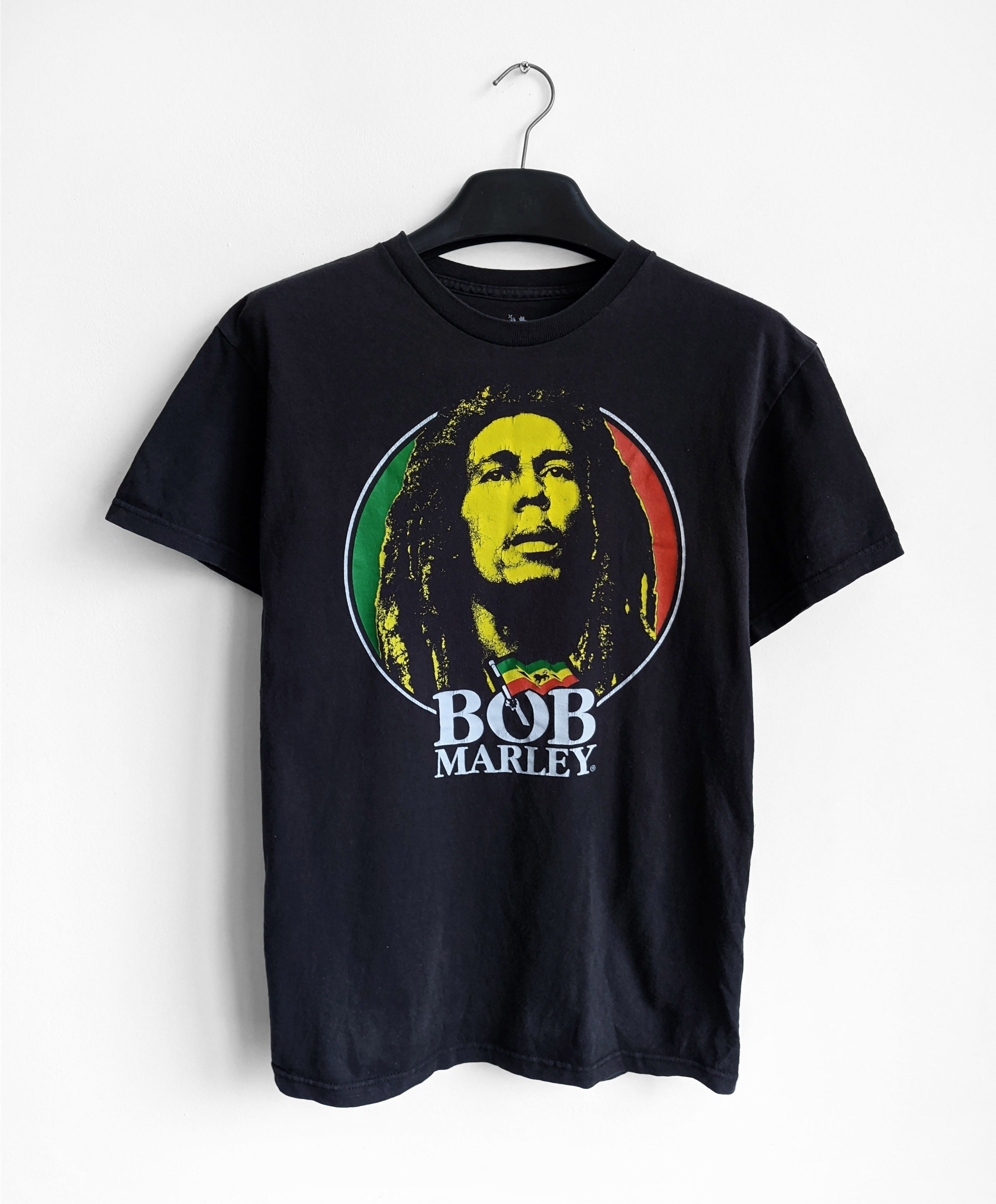 Vintage Bob Marley vintage tshirt big logo crew neck black 90s | Grailed