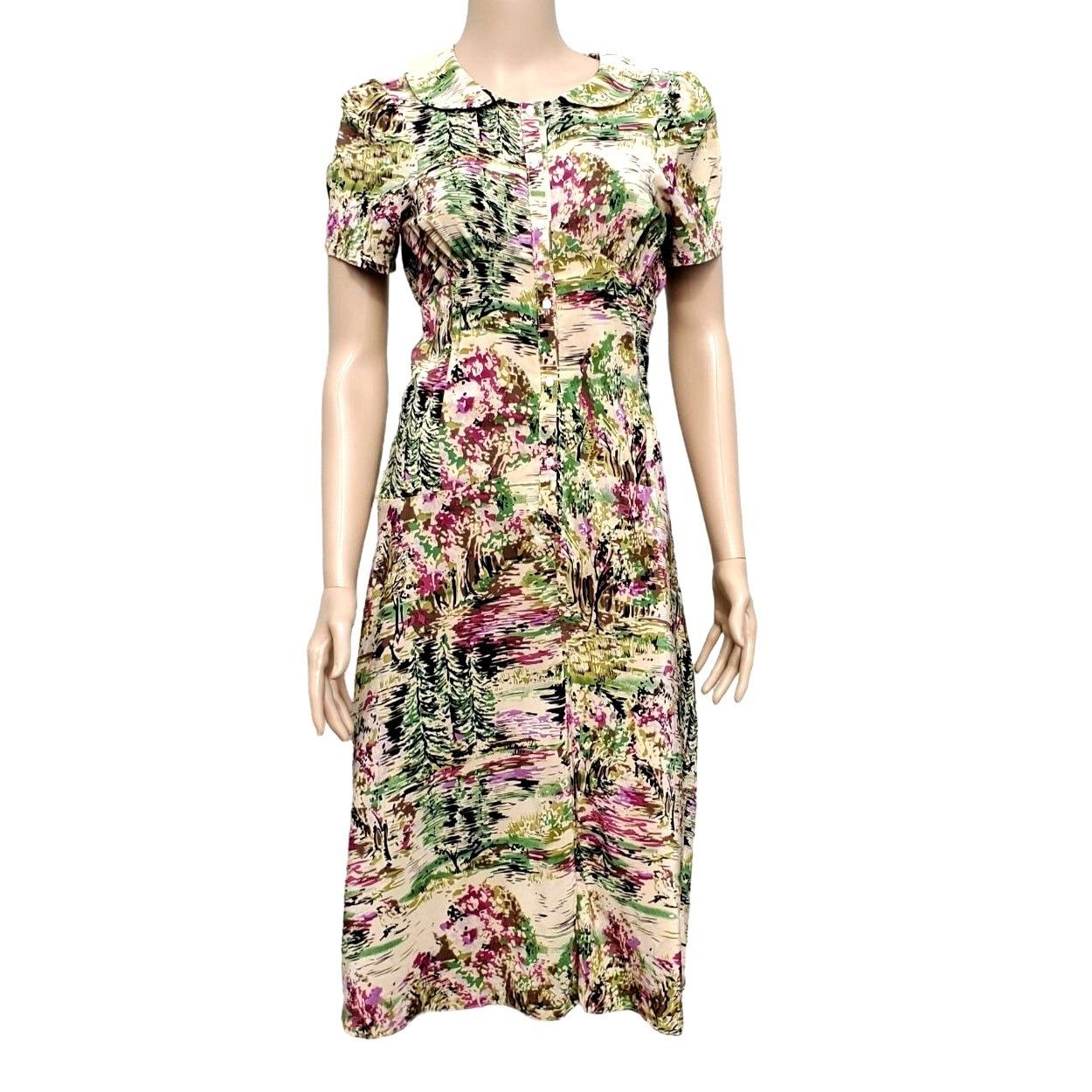 Corey Lynn Calter Retro Dress Boho Silk 30s Style M Corey Lynn Calter ...