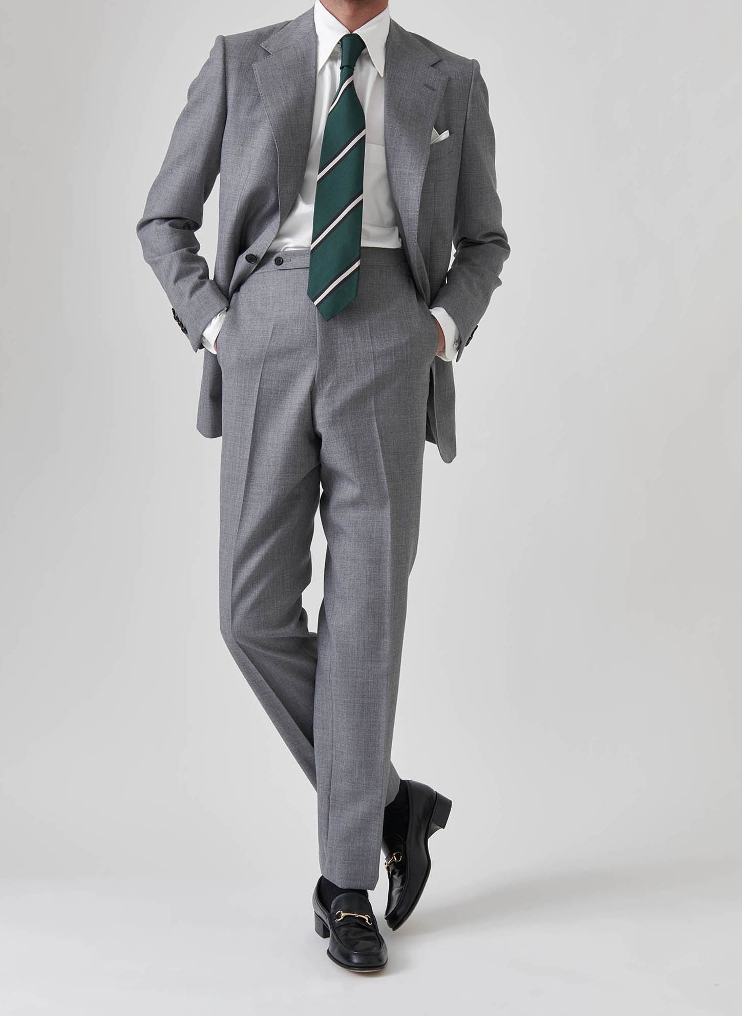 Vintage Husbands Paris Gray Worsted Wool Suit 46/38 Small | Grailed