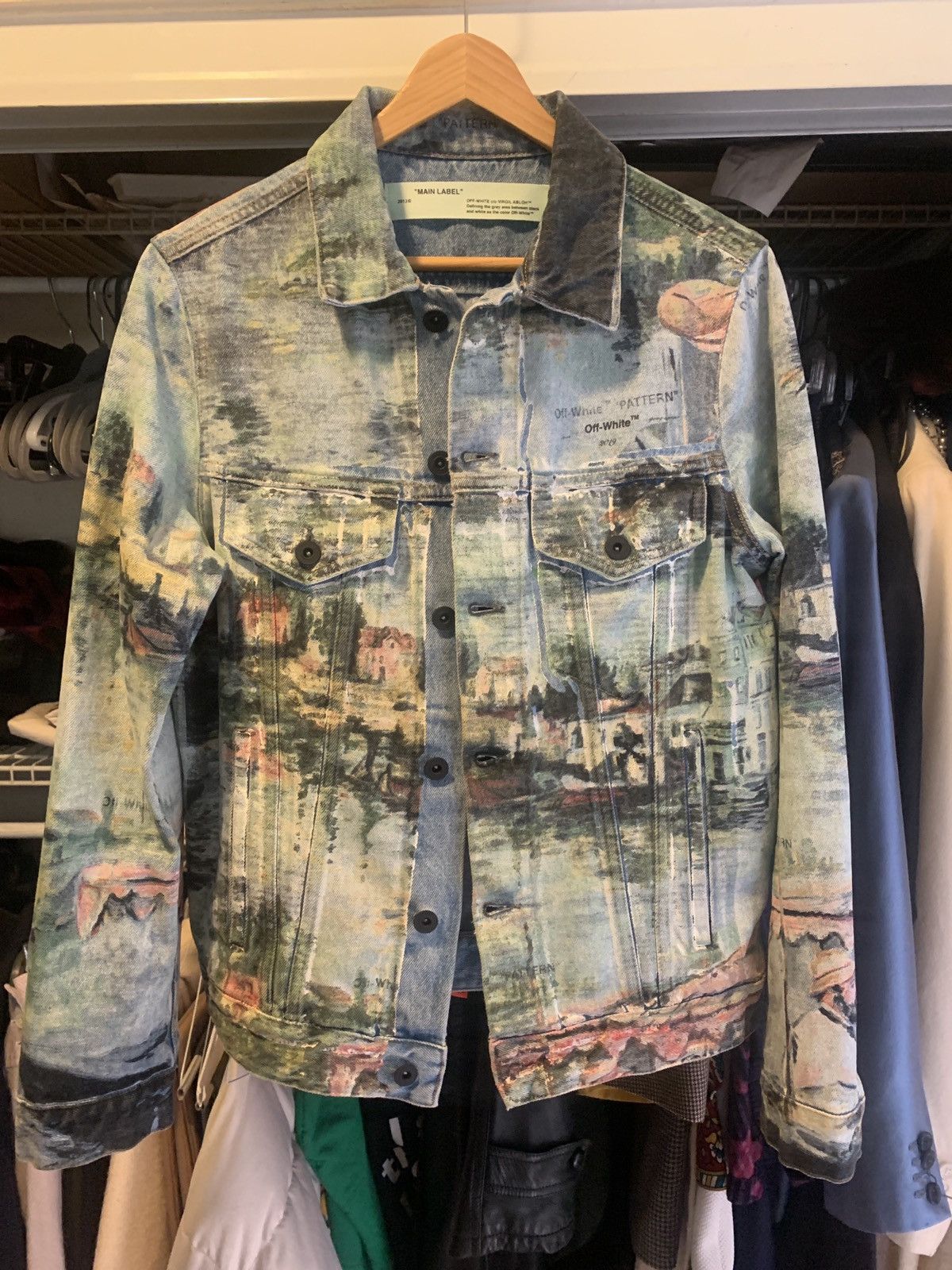 Off-White CRUISE 2019 “IMPRESSIONISM” Denim Jacket | Grailed