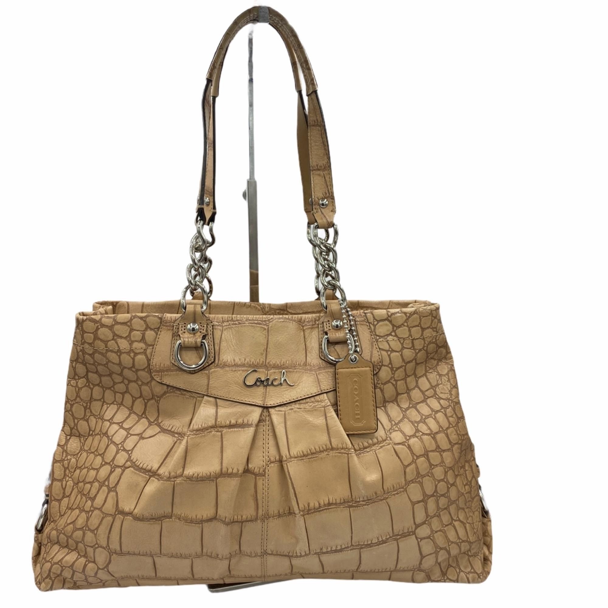 Coach Coach Sabrina Ashley Croc Embossed Leather Shoulder Bag | Grailed