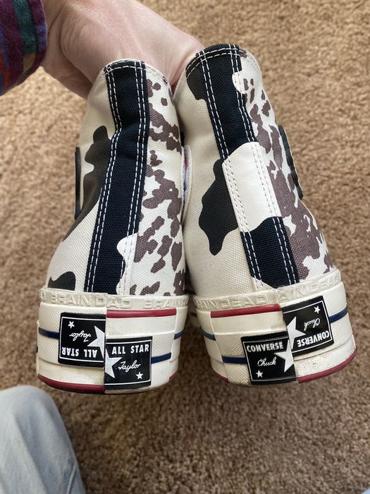 Converse Brain Dead Cow print Converse | Grailed