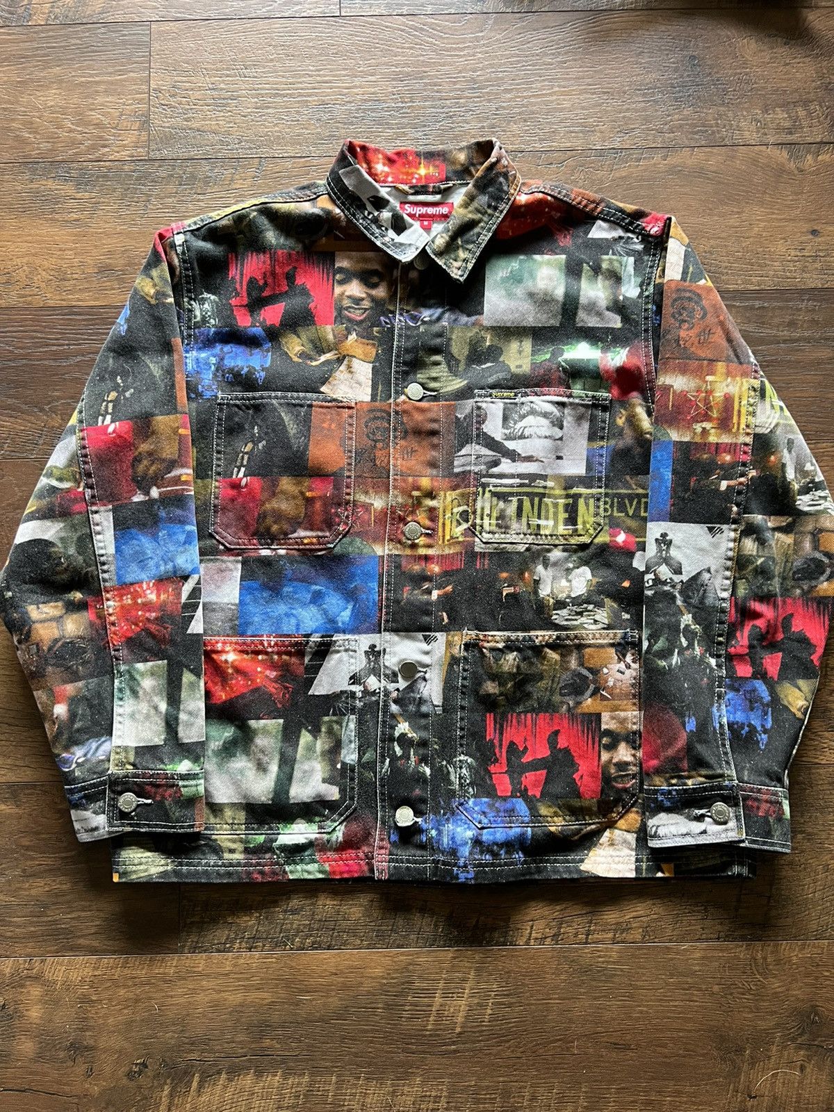 Supreme Supreme Nas & DMX collage denim chore coat | Grailed