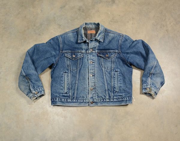 Vintage Rare 70s Levis blanket lined trucker jacket | Grailed