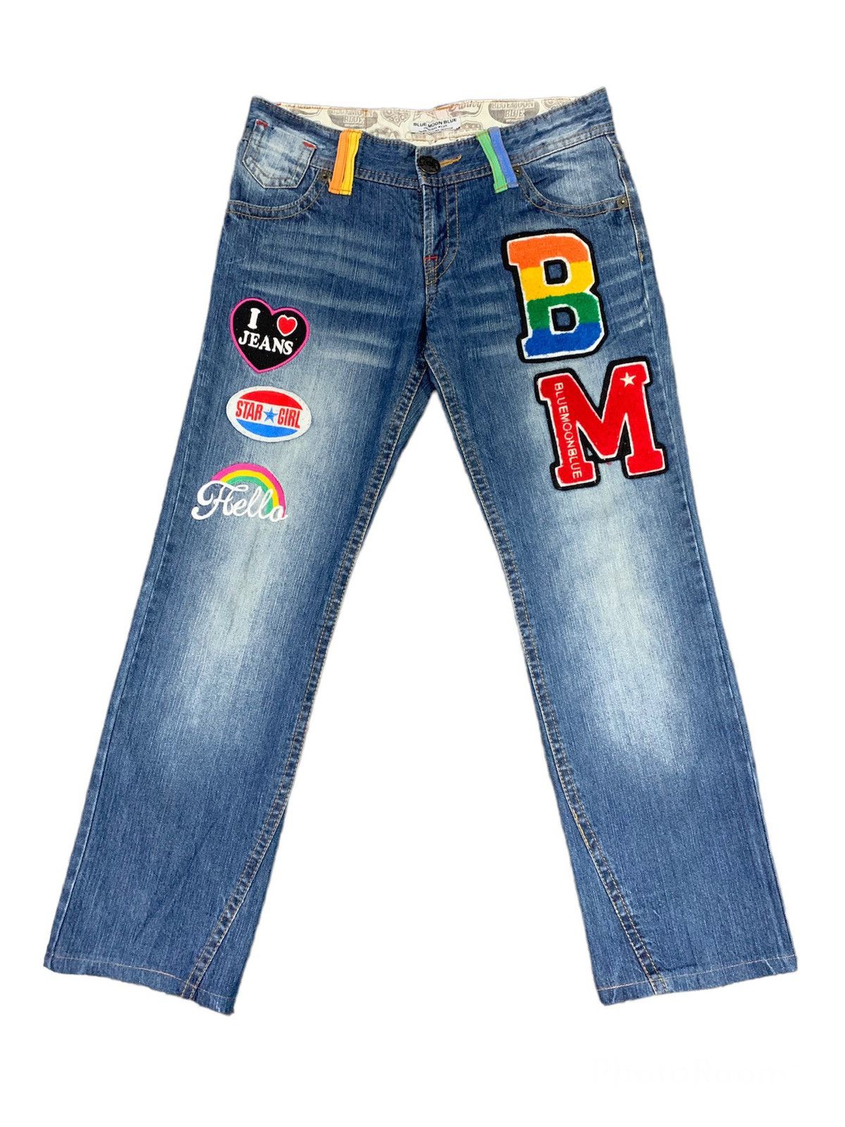 Vintage Vintage BLUE MOON BLUE Surf Girls Patches Distressed Jeans ...