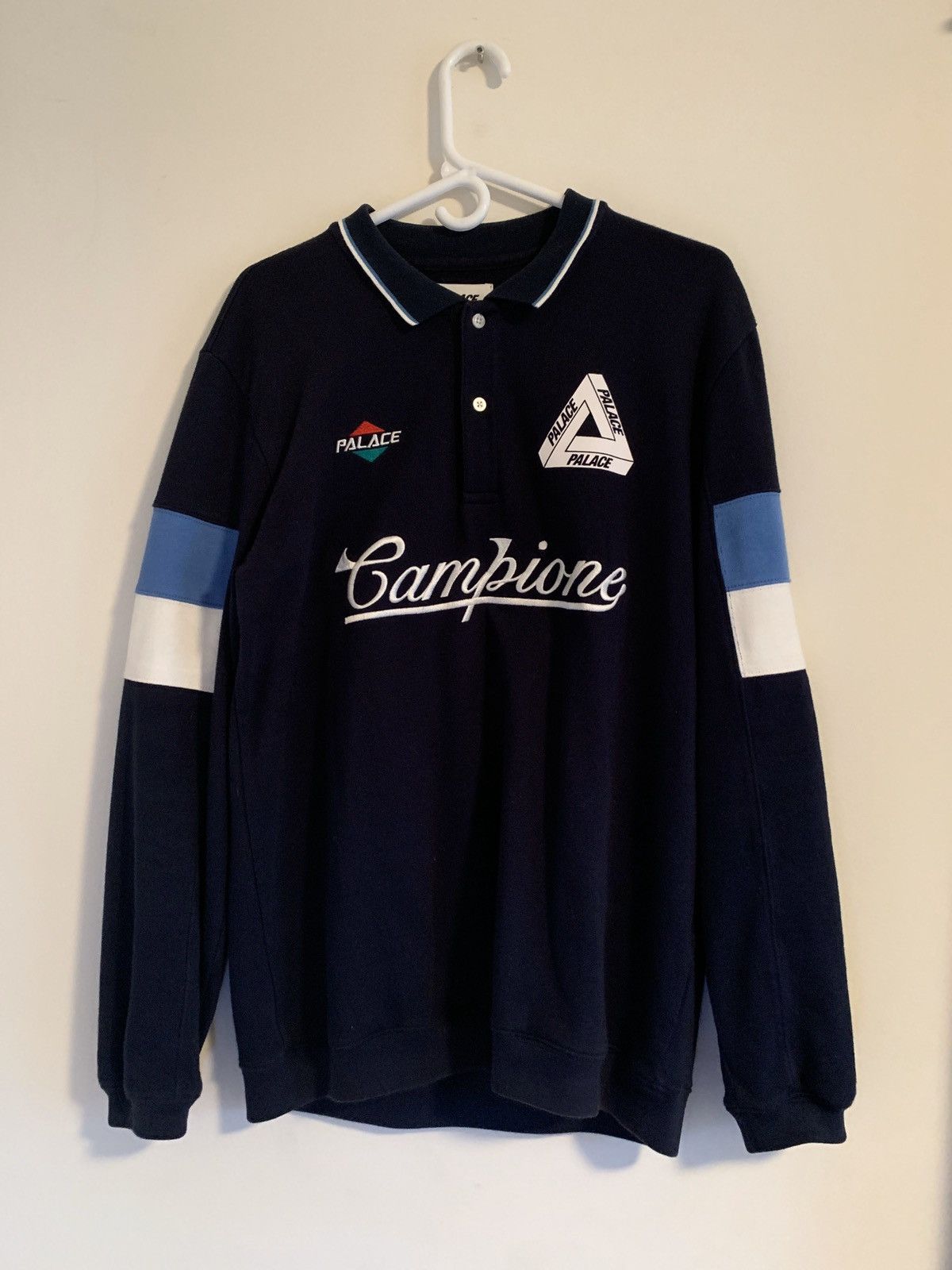 Palace Palace Campione Crew Navy | Grailed