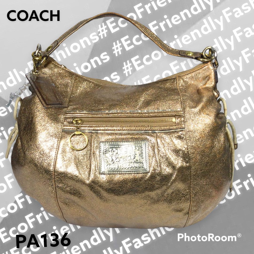 Coach Coach Poppy Metallic Gold Leather Jazzy Hobo Crossbody | Grailed