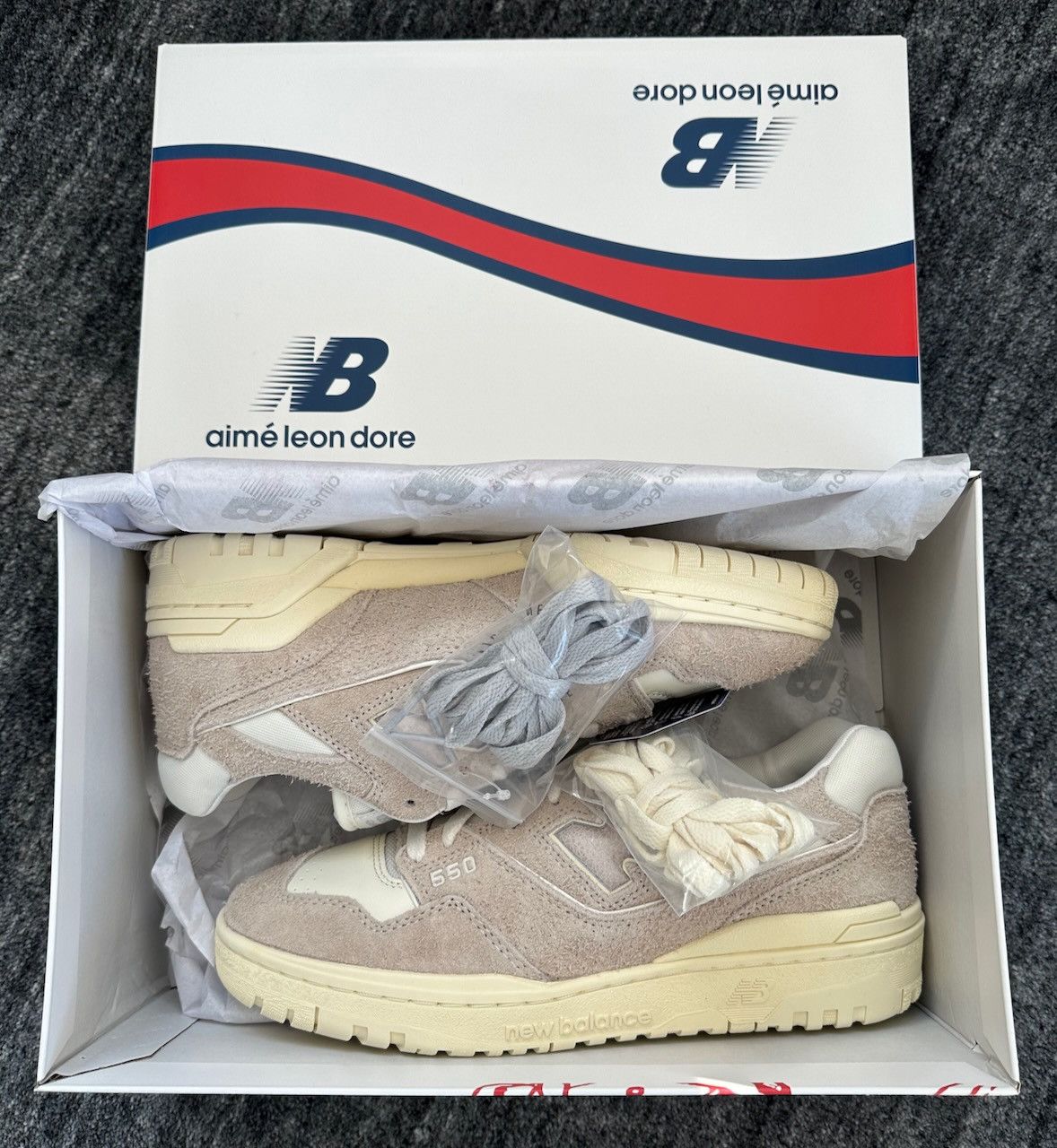 Aime Leon Dore × New Balance NB x ALD 550 Gray Suede BB550AC1 | Grailed