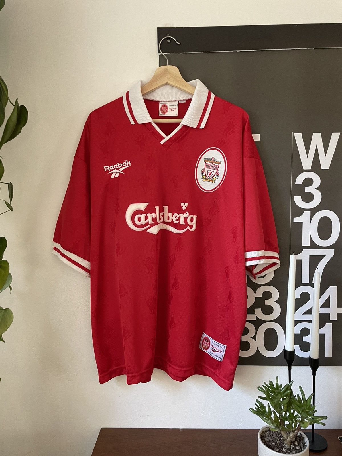 Reebok × Vintage 90s Vintage Liverpool FC Home Football Shirt Soccer ...
