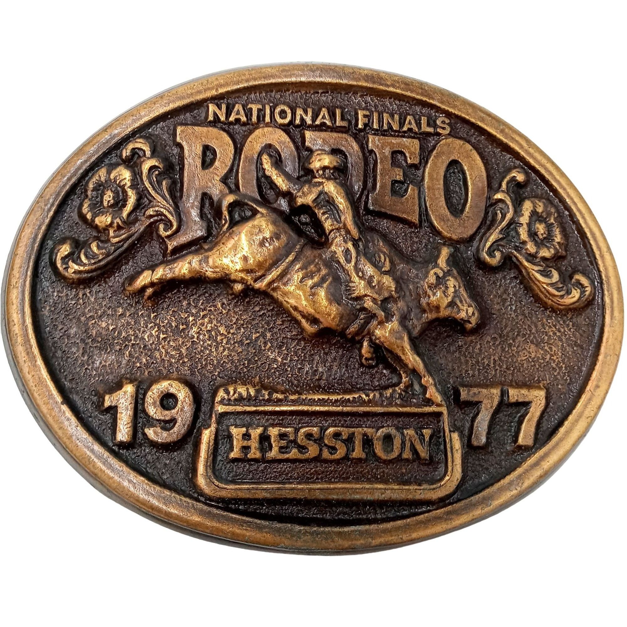 Unkwn Bull Riding Rodeo Buckle 1977 National Finals NFR Hesston | Grailed