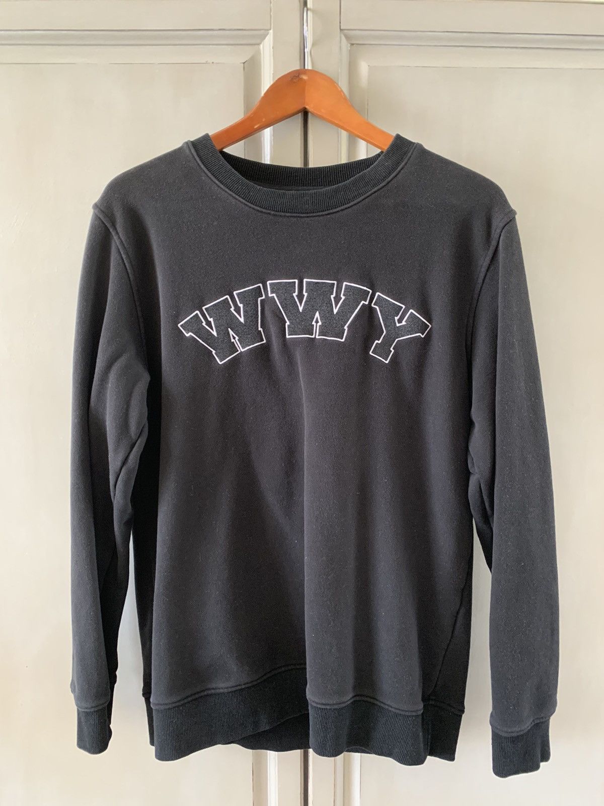 Worldwide Youth WWY Black City Arc Logo Crewneck | Grailed