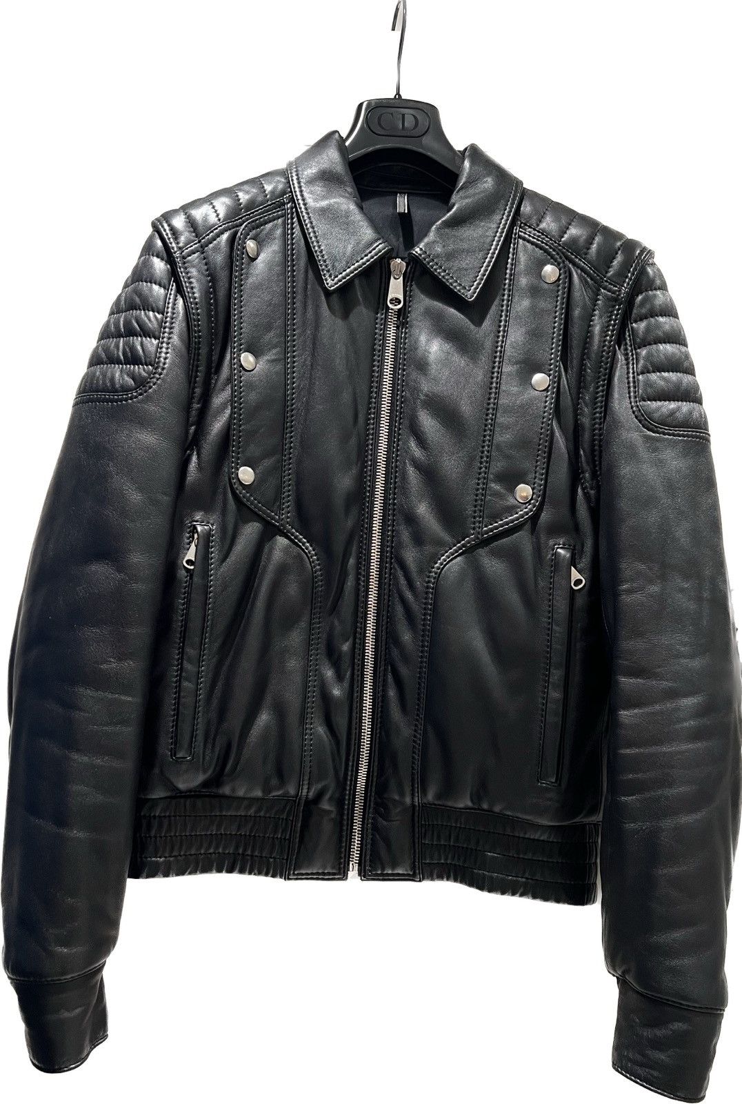 Dior Dior Homme AW08 Black Leather Biker Jacket/ Vest | Grailed