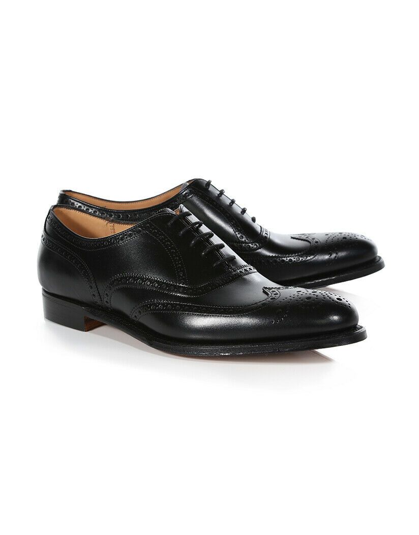 Cheaney Cheaney Broad II Oxford Brogue Shoes -- Black Calf Leather ...