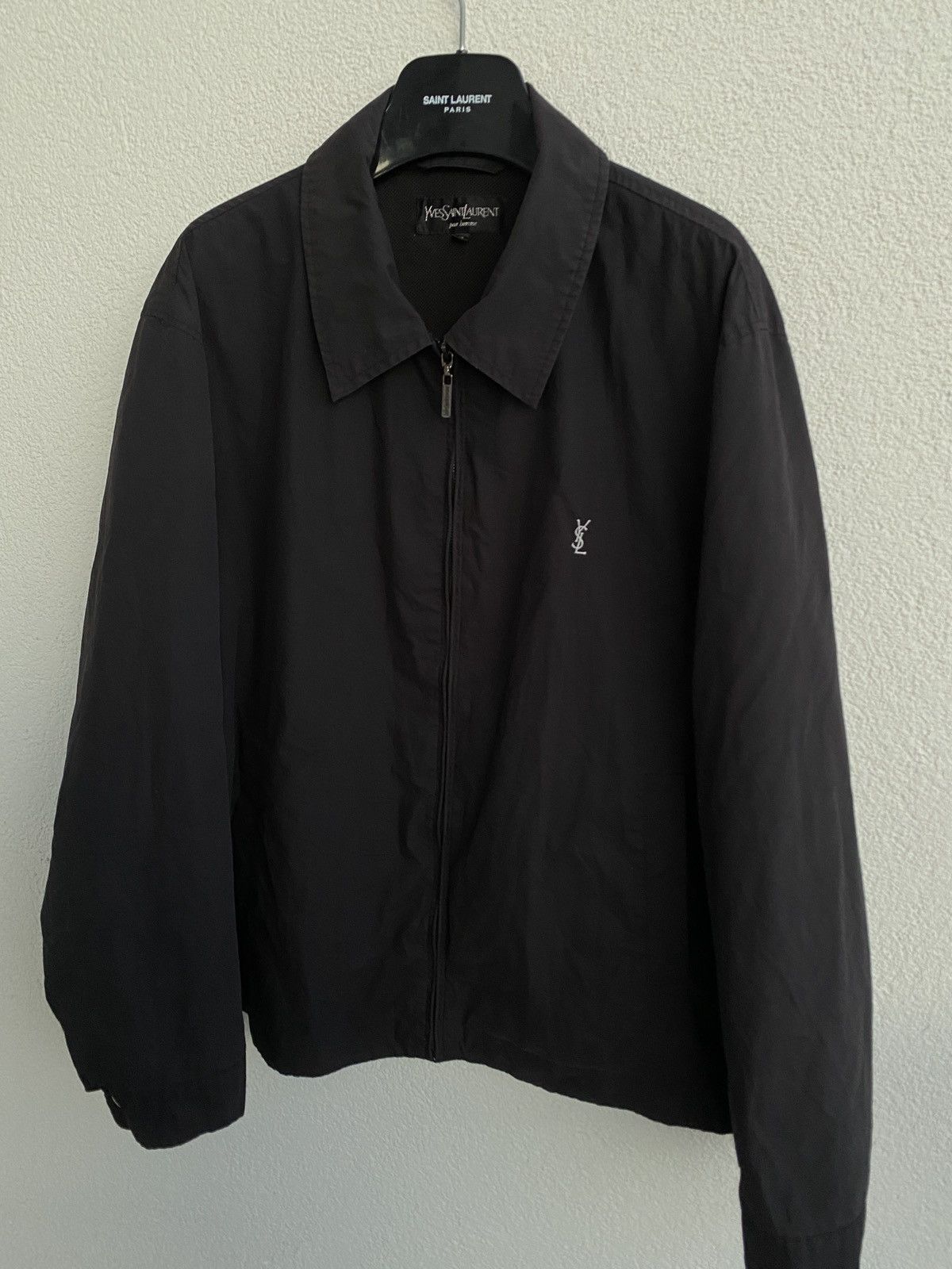 Yves Saint Laurent Black YSL Jacket Coach Harrington | Grailed