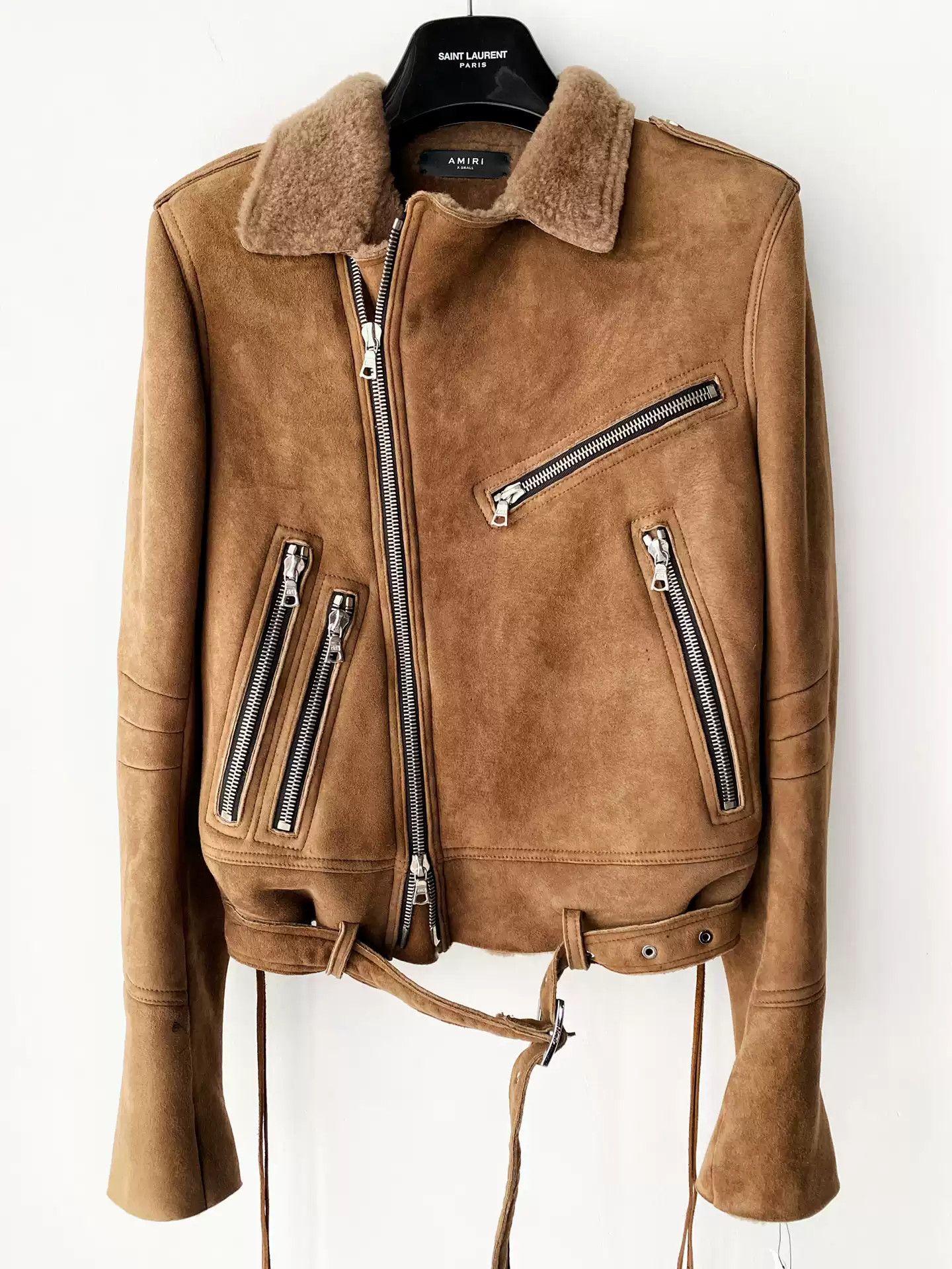 Amiri AMIRI One Fur Leather Motorcycle JKT | Grailed