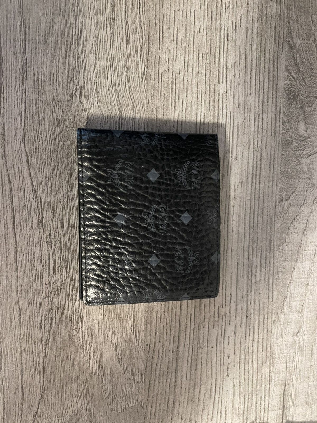 MCM MCM Black & Dark Gray Monogram Bifold Wallet | Grailed