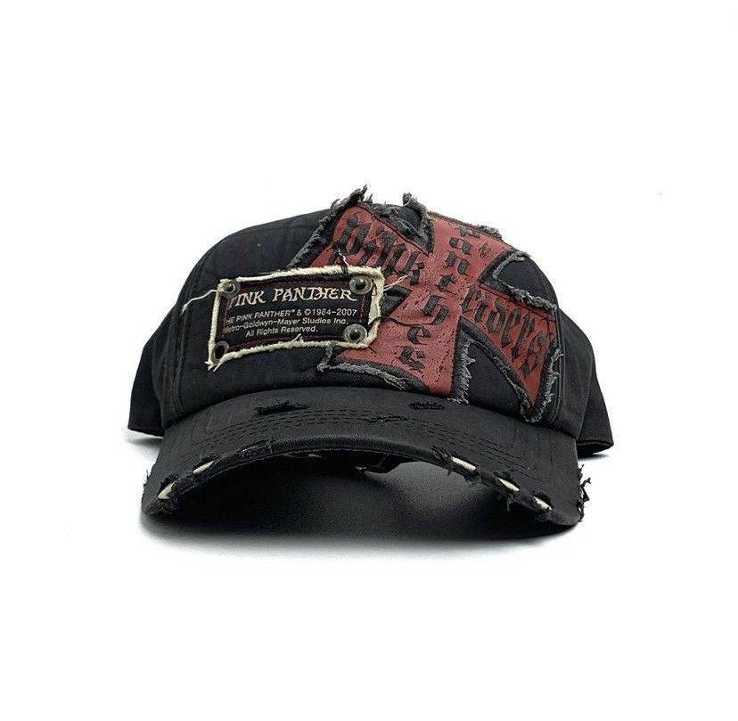 Distressed Denim Vintage Pink Panther Riders Distressed Cap Hats | Grailed
