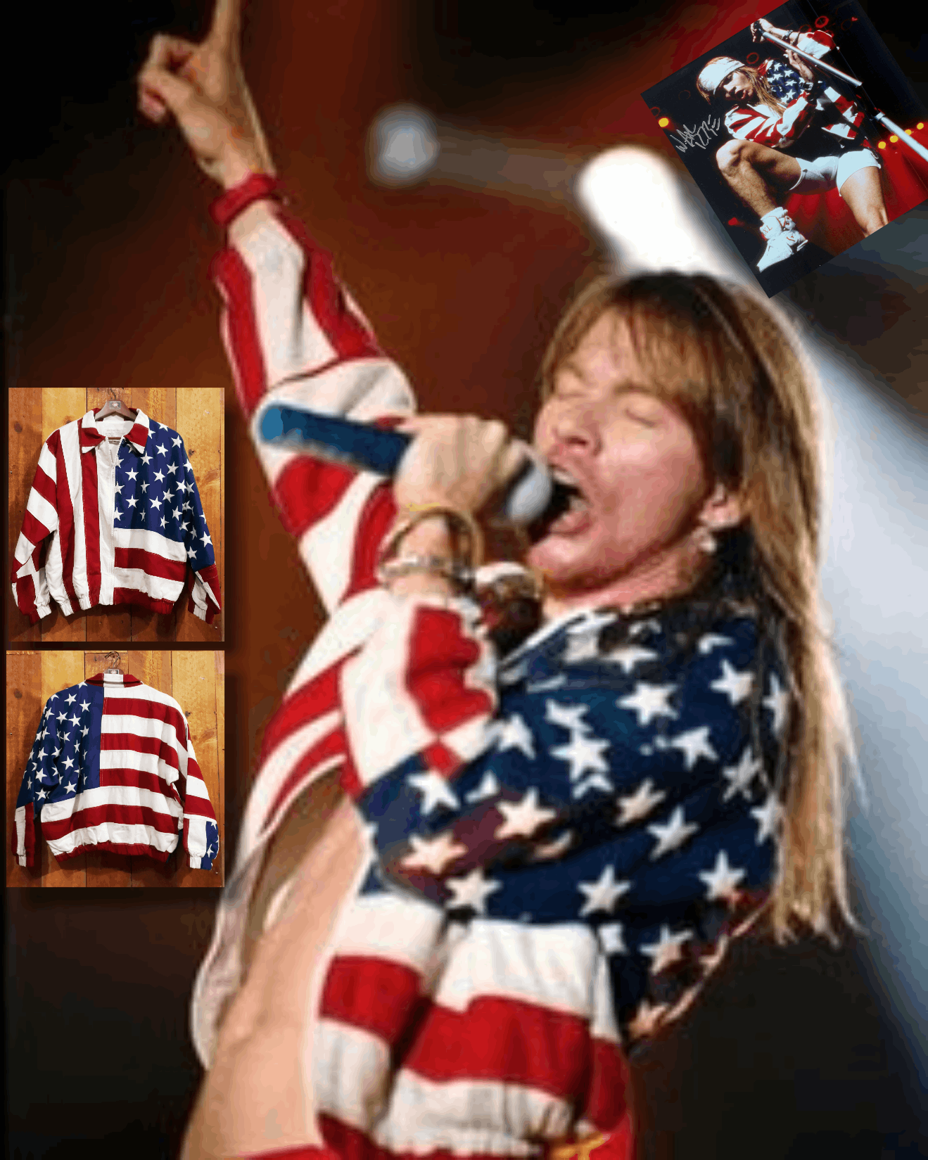 Bomber Jacket × Guns N Roses × Vintage Guns N Roses Jacket Axl Rose U.S ...