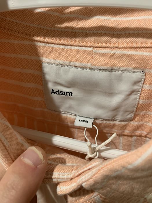 Adsum Adsum Stripe Oxford Shirt - L | Grailed
