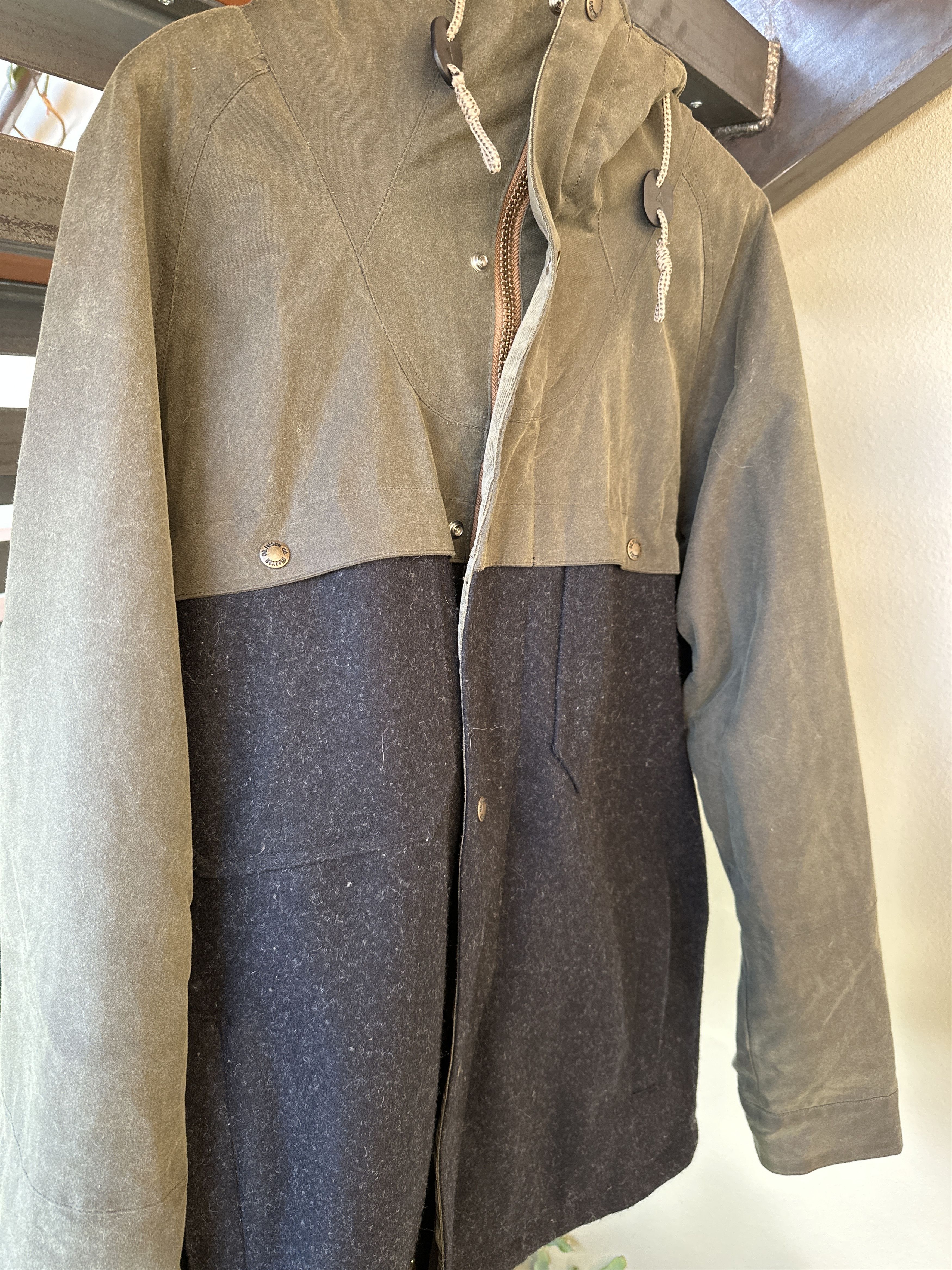 Burton × Filson Filson x Burton Heavy Waxed Canvas and Wool Jacket ...