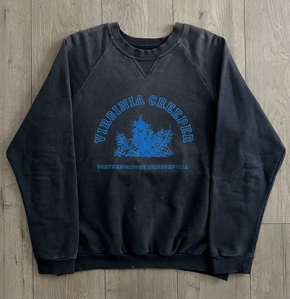 Raf Simons AW2002-2003 Raf Simons Virginia Creeper Faded Black Crewneck ...