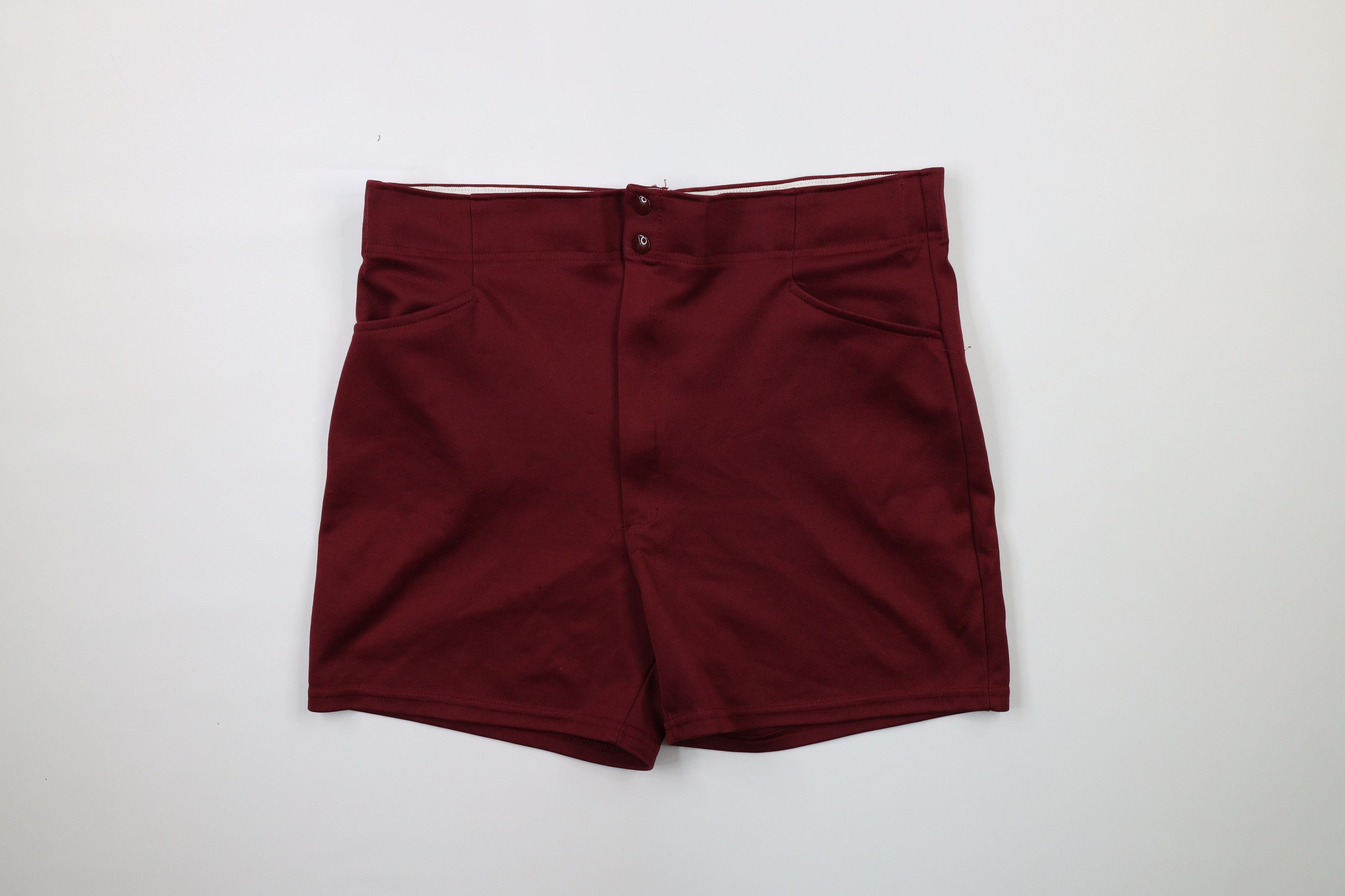 Vintage Vintage 80s Above Knee Coach Coaches Shorts Maroon USA | Grailed