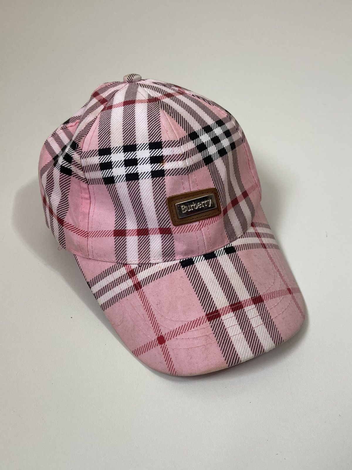 Burberry × Vintage Burberry Vintage Pink Cap | Grailed