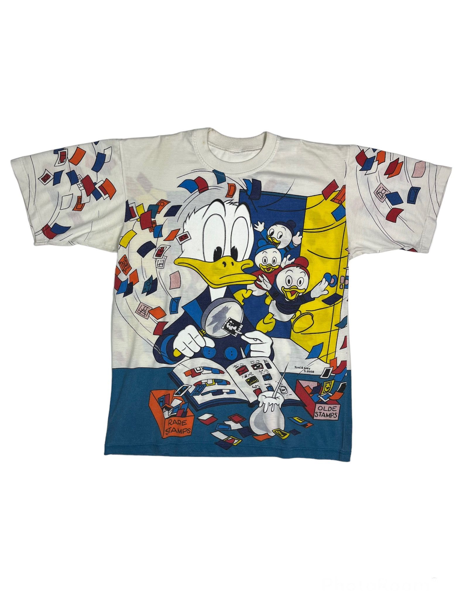 Vintage Vintage 90s Donald duck nephews Disney AOP all over print | Grailed