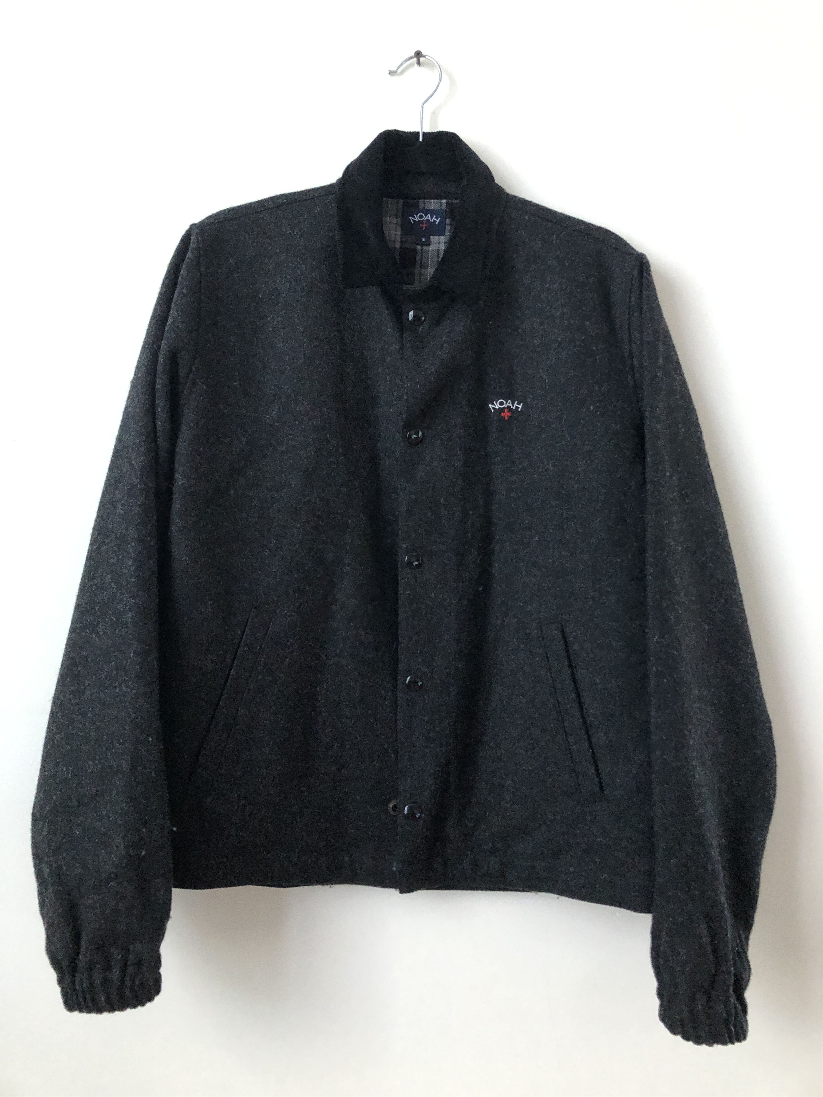Noah NOAH WOOL CAMPUS COACH JACKET - S - GREY!! | Grailed