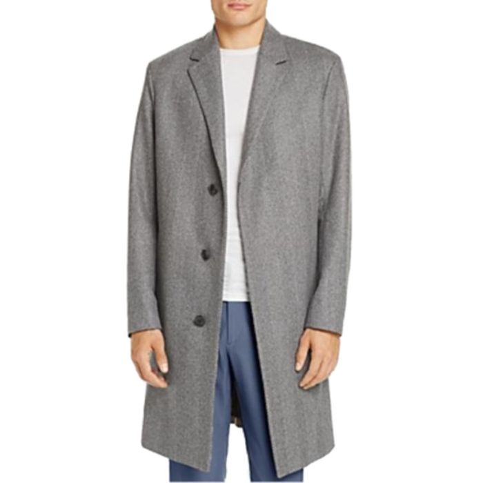 Theory New Theory Men Coat Wool Herringbone Overcoat US M NWT $795 ...
