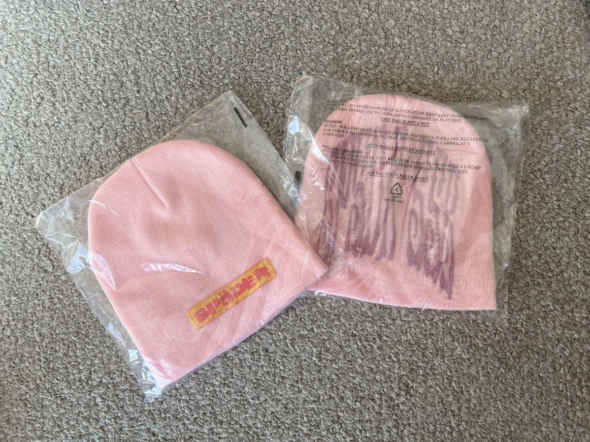Spider Worldwide Sp5der 555 pink beanie | Grailed