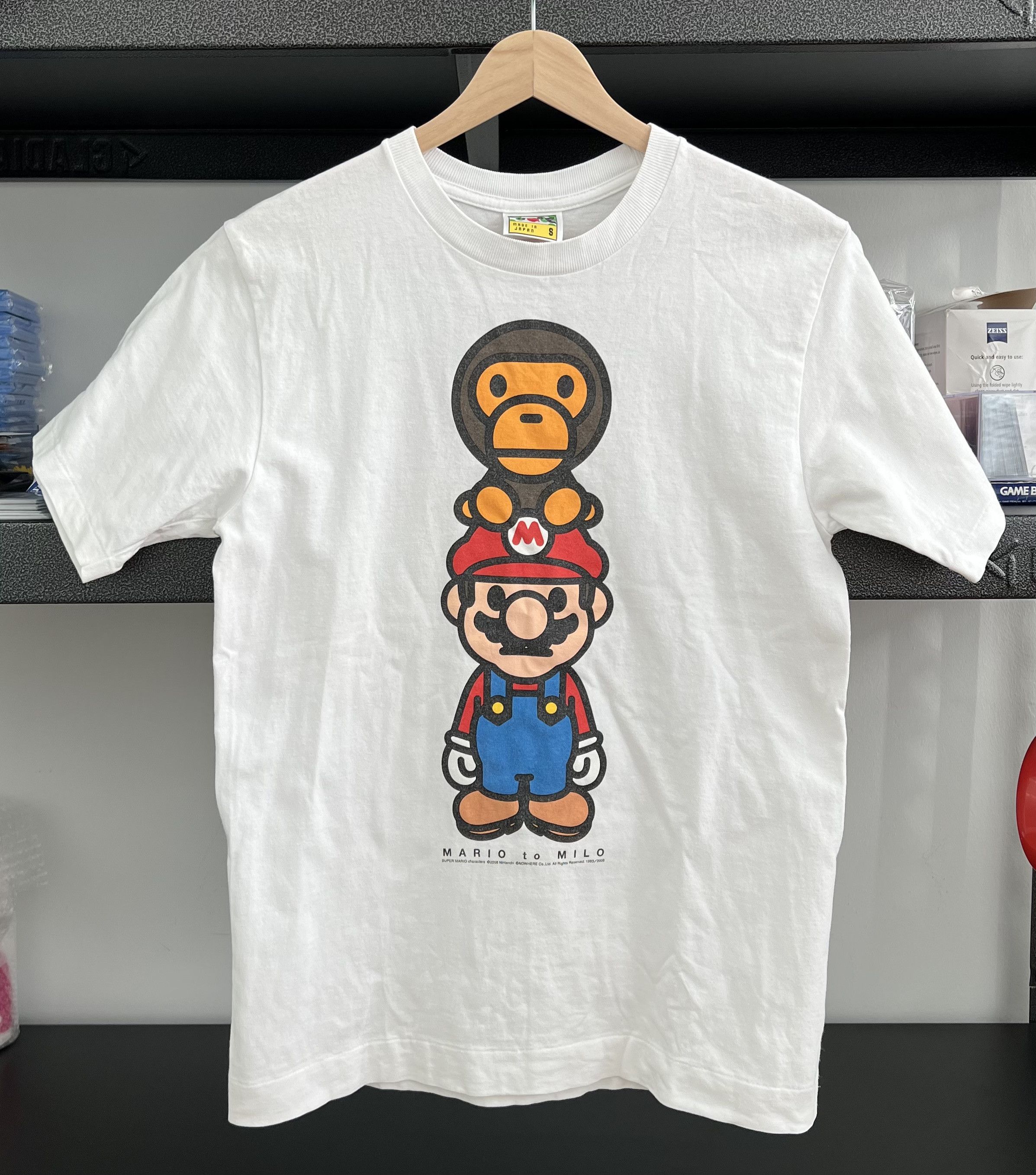 Bape × Nintendo Bape Baby Milo Mario Tee | Grailed