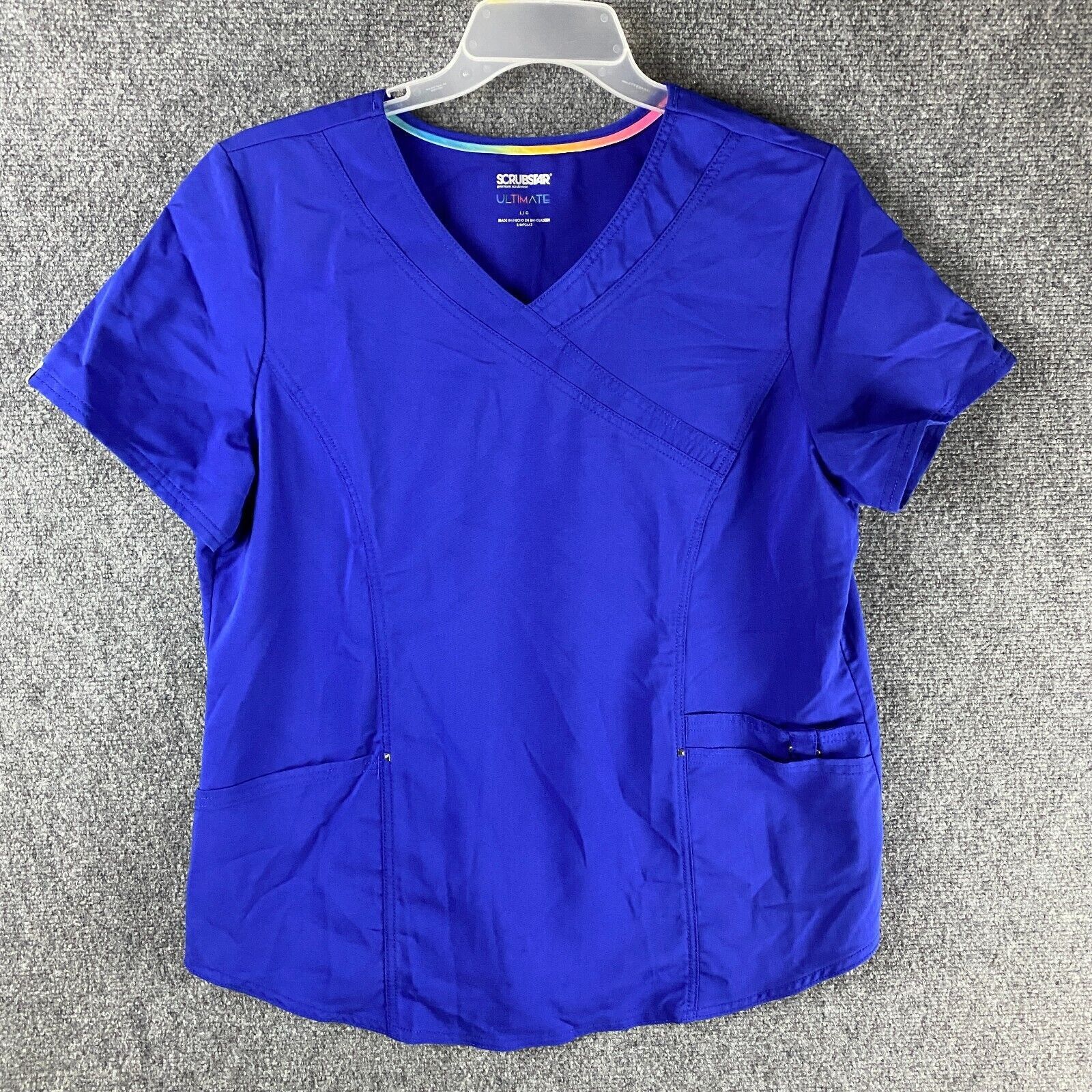 Vintage Scrubstar Scrubs Top Large Ultimate Adults Short Sleeve Blue ...