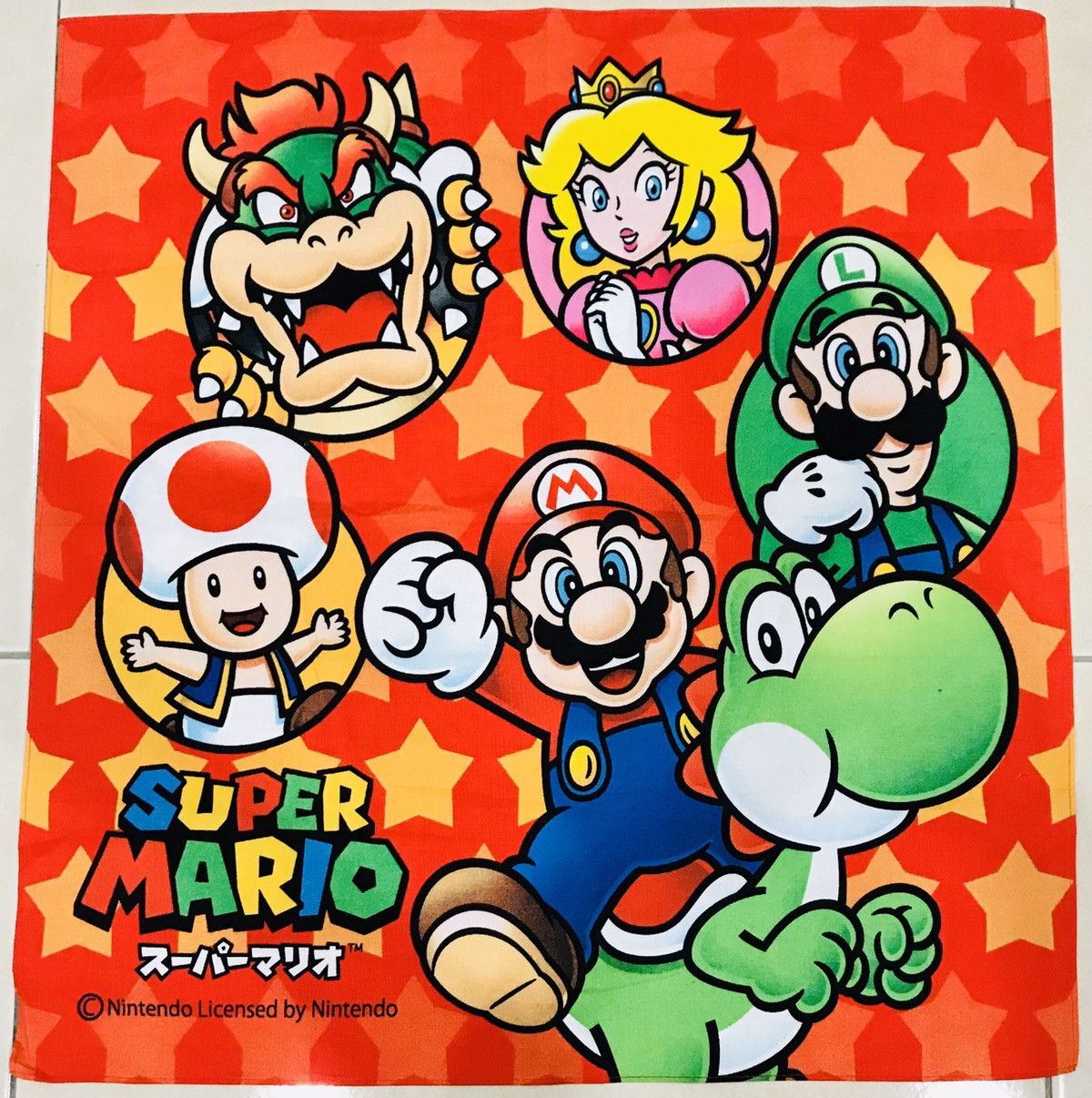 Nintendo NINTENDO SUPER MARIO HANDKERCHIEF SCARF BANDANA | Grailed