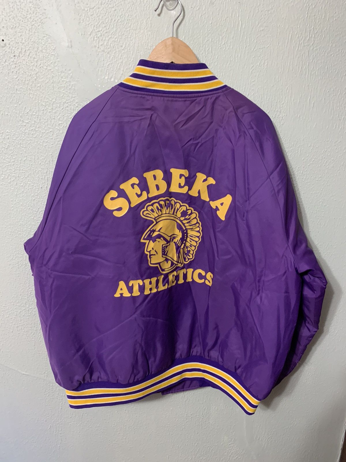 American College × Vintage Vintage Sebeka Athletics Warm Up Snap Jacket ...