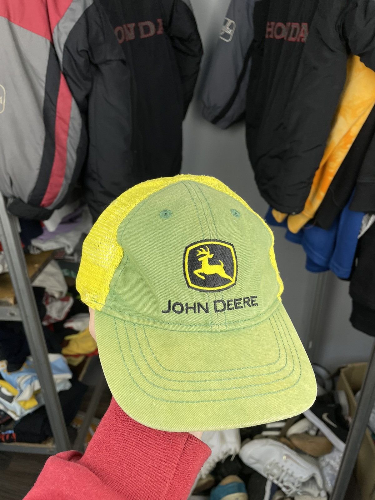 Vintage Vintage John DeereAdult Trucker SnapBack Cap Tractor Farming ...