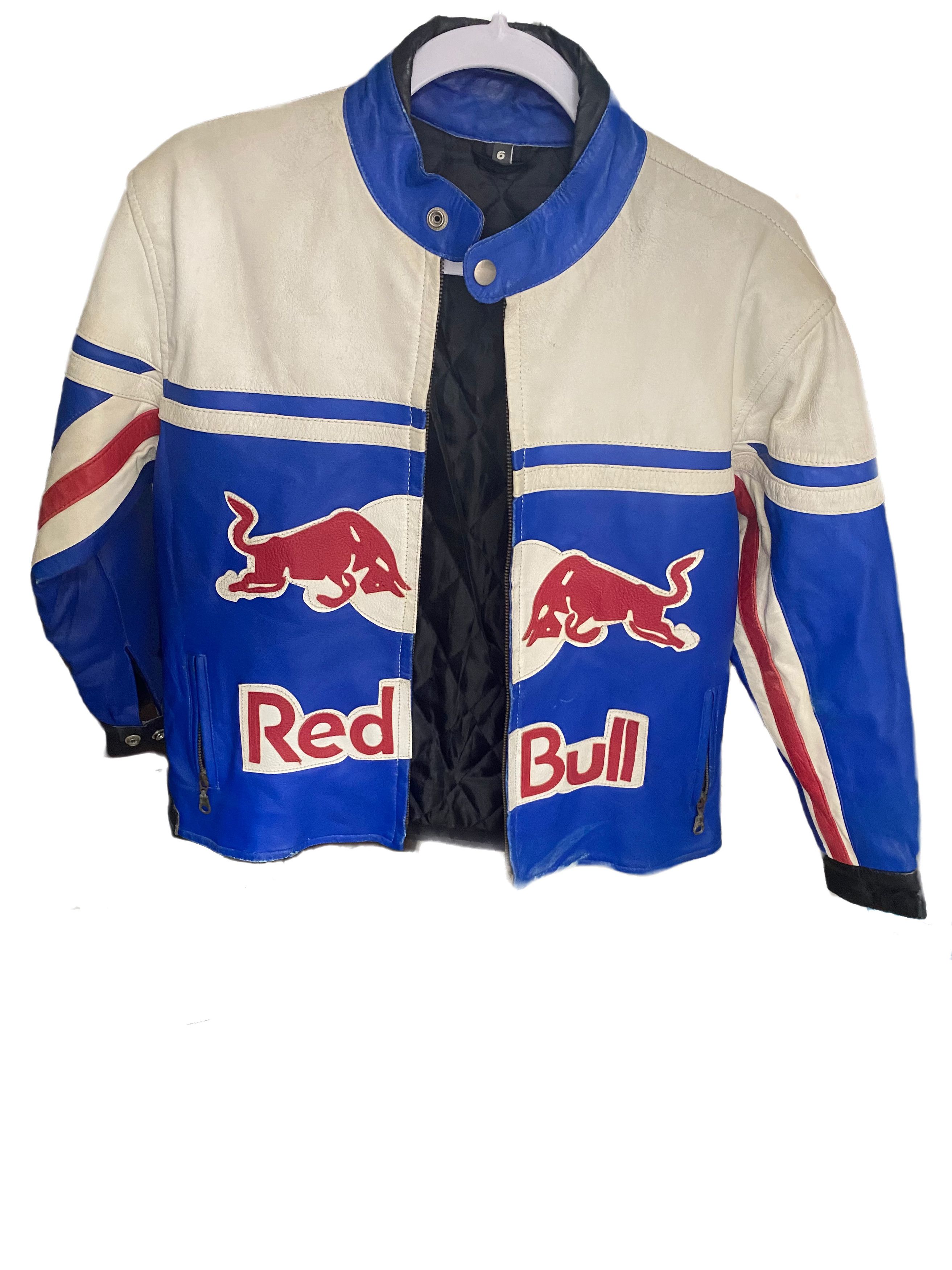 Red Bull Vintage F1 Redbull Leather Racing Jacket | Grailed