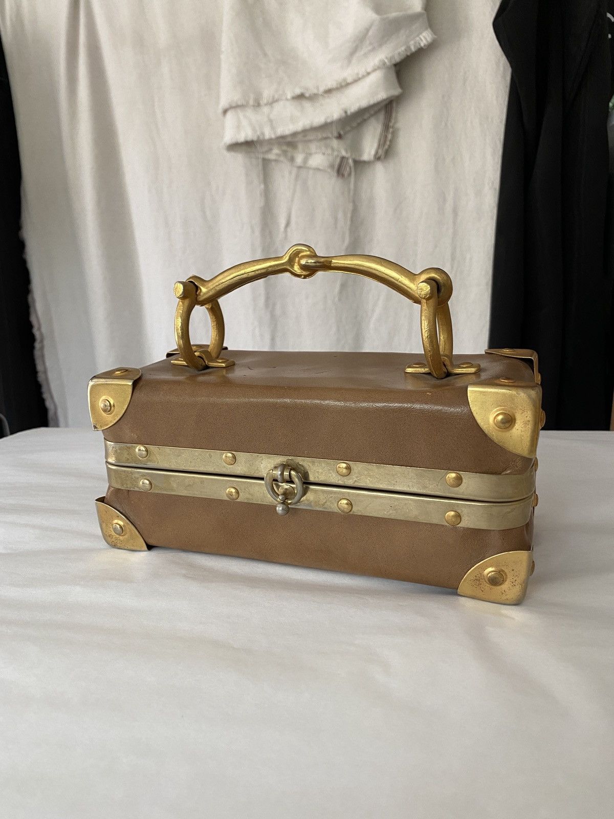 Vintage Hard Box Purse / Case w Handle | Grailed
