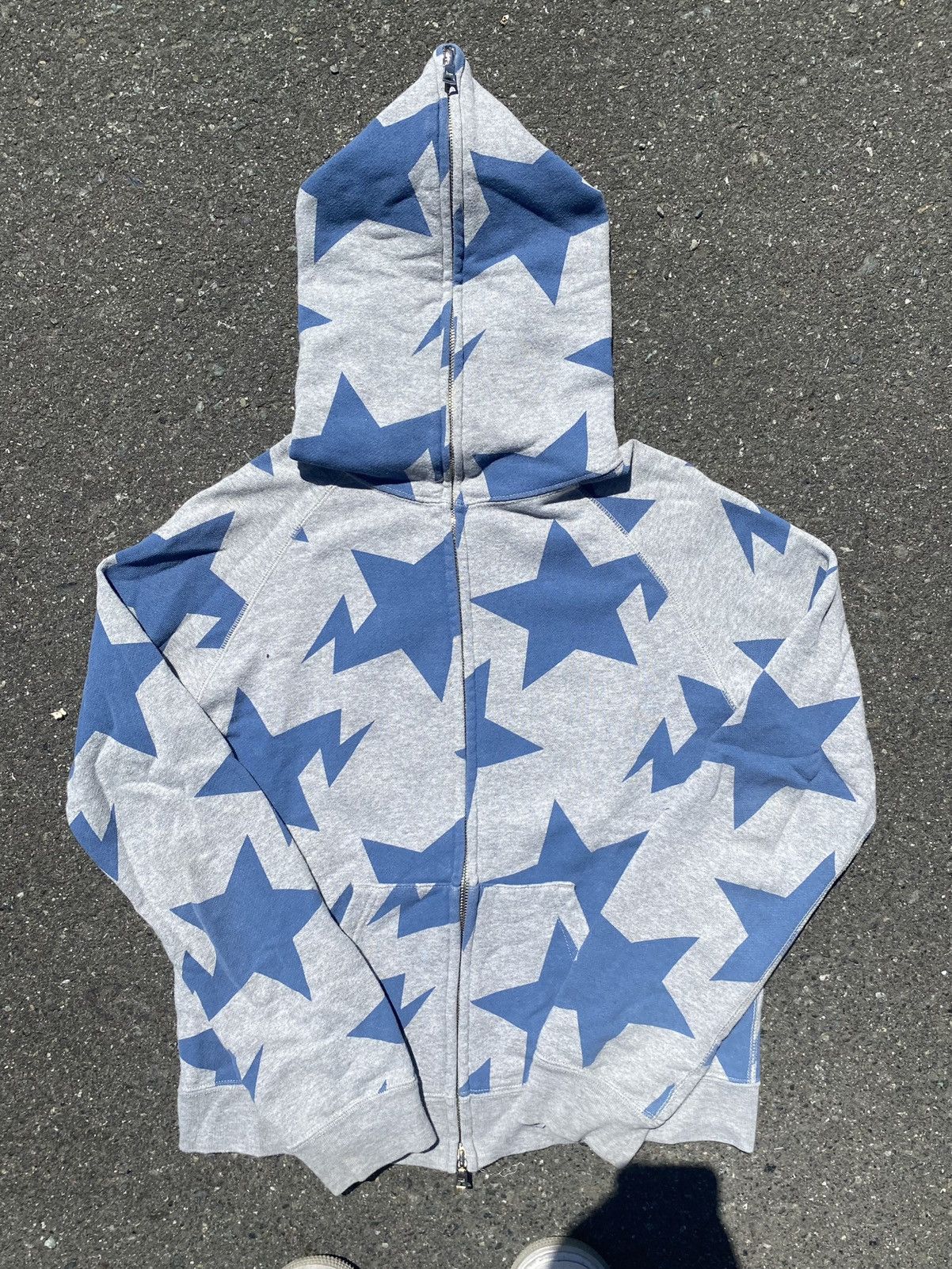 Bape a bathing ape gray blue bapesta full zip nigo style | Grailed