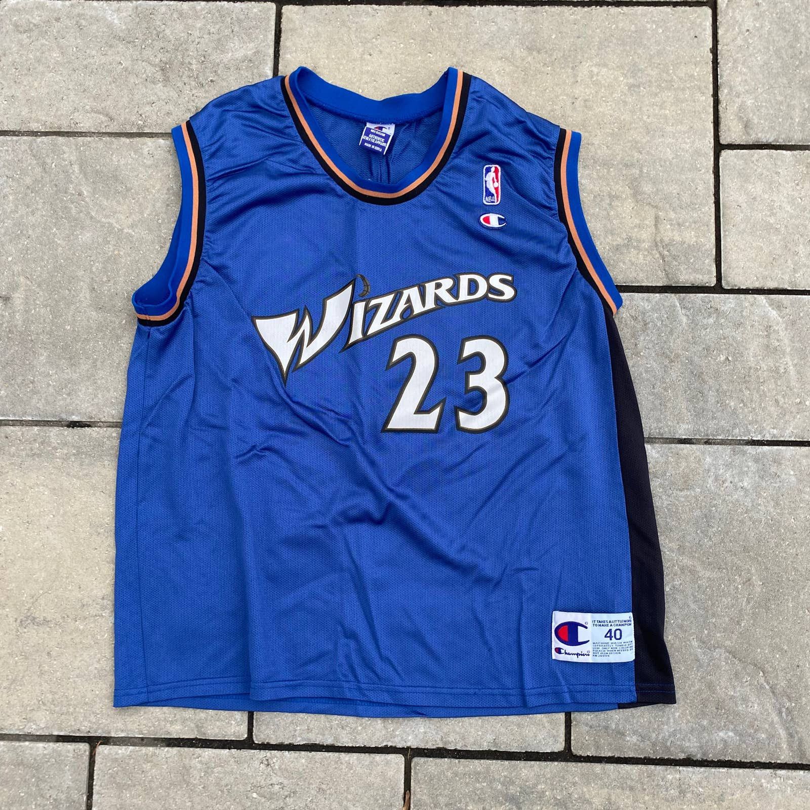 Champion × Vintage Wizards Number 23 Michael Jordan Jersey Champion ...