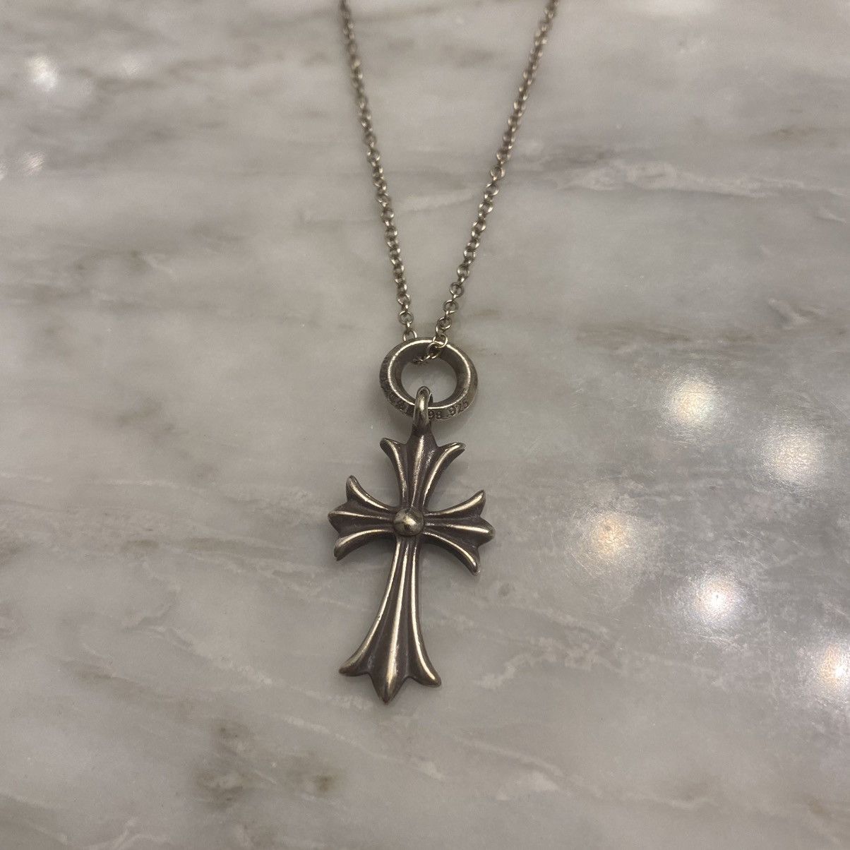 Chrome Hearts CH Cross Pendant Roll Chain Necklace | Grailed
