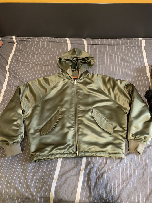 Fear of God Fear of god 5th collection olive green Hooded Bomber jacket ...
