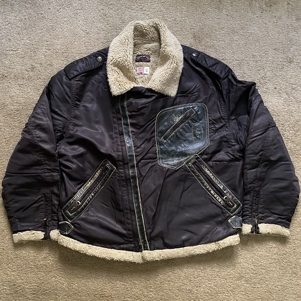 Diesel 80s Vintage Diesel Shearling Aviator Jacket | Grailed