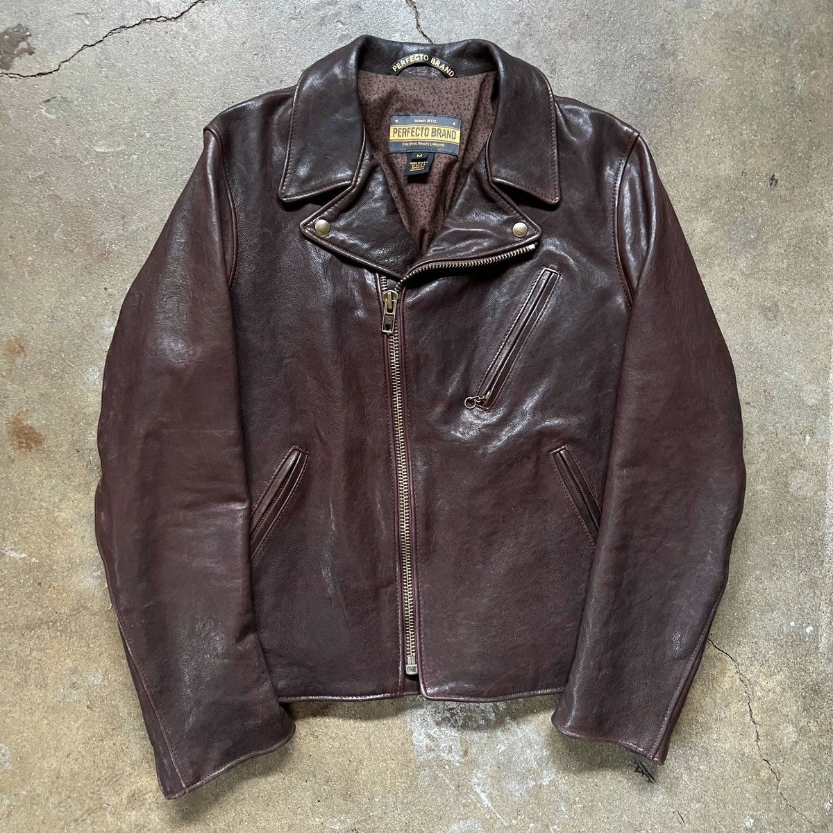 Schott Schott P213 Raven Lambskin Leather Jacket | Grailed