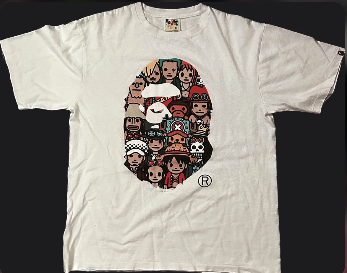 Bape × One Piece One Piece Bape T-shirt | Grailed